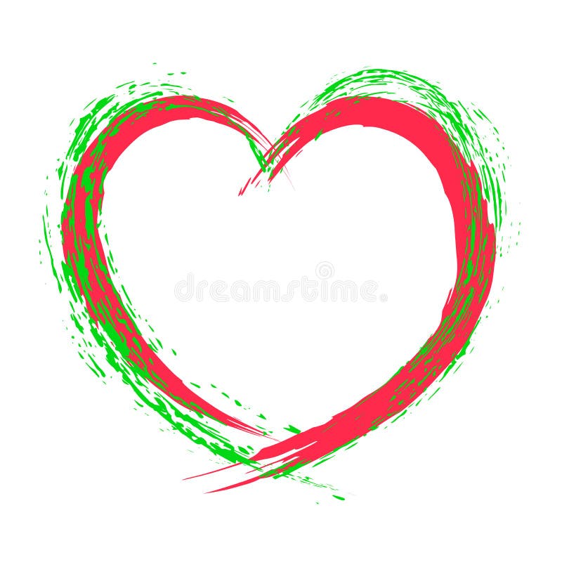 Heart. Heart Painted with Strokes of Paint. Background for Card Design ...