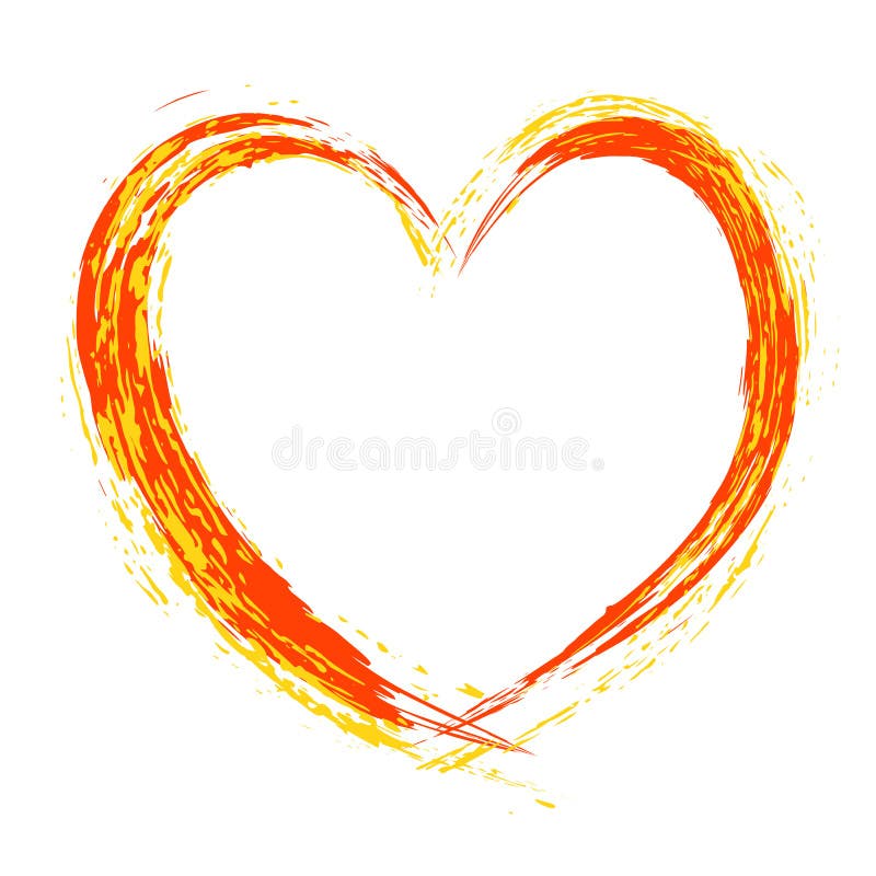 Heart. Heart Painted with Strokes of Paint. Background for Card Design ...