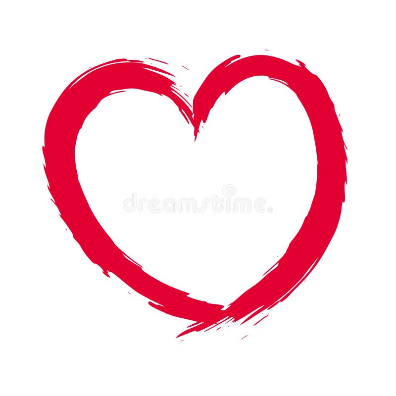 Heart. Heart Painted with Strokes of Paint. Background for Card Design ...