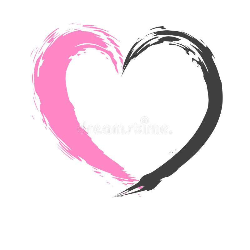 Heart. Heart Painted with Strokes of Paint. Background for Card Design ...