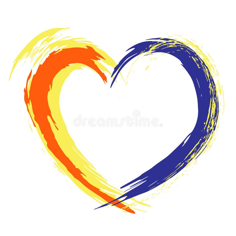 Heart. Heart Painted with Strokes of Paint. Background for Card Design ...