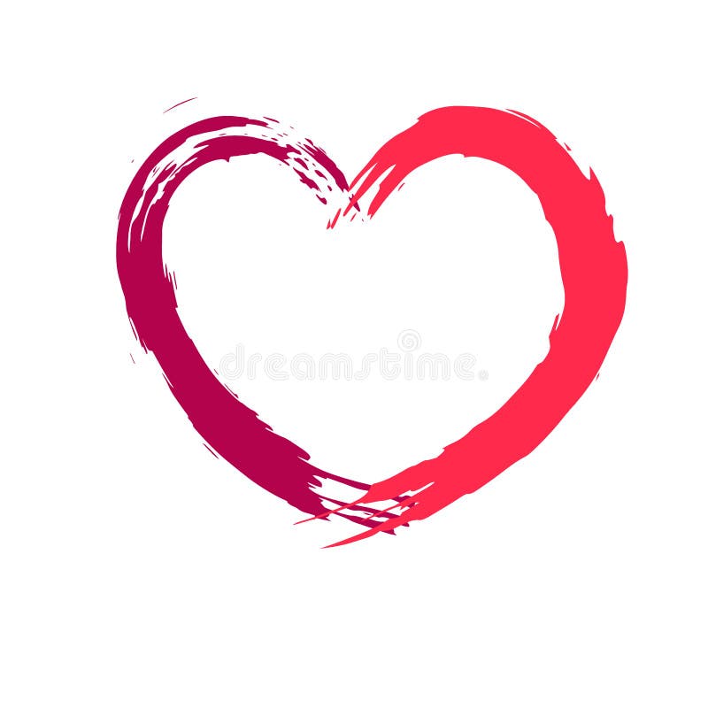 Heart. Heart Painted with Strokes of Paint. Background for Card Design ...