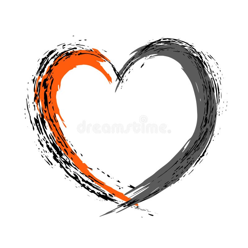 Heart. Heart Painted with Strokes of Paint. Background for Card Design ...