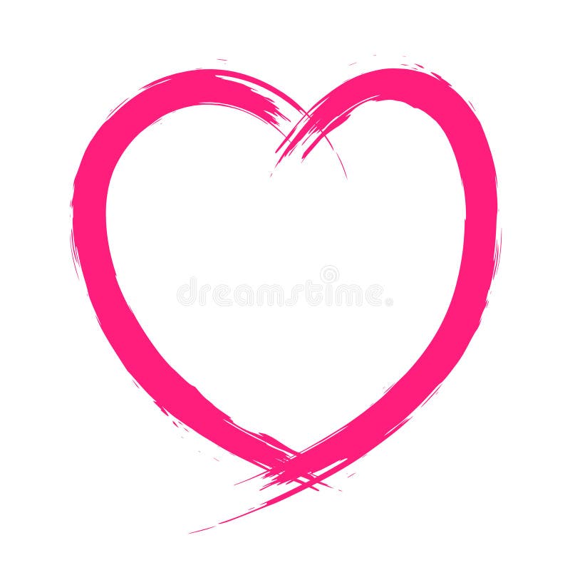 Heart. Heart Painted with Strokes of Paint. Background for Card Design ...