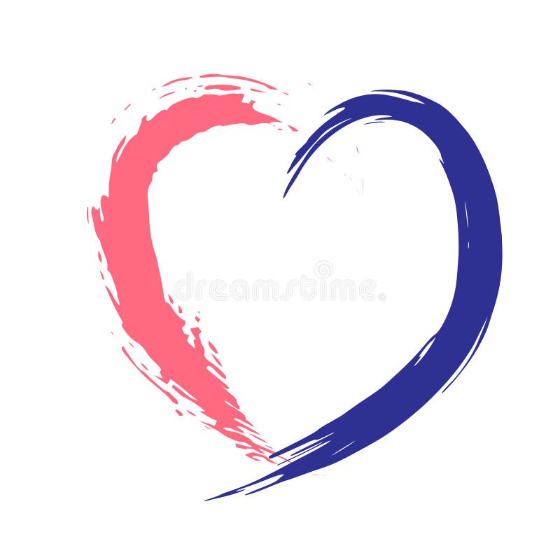 Heart. Heart Painted with Strokes of Paint. Background for Card Design ...