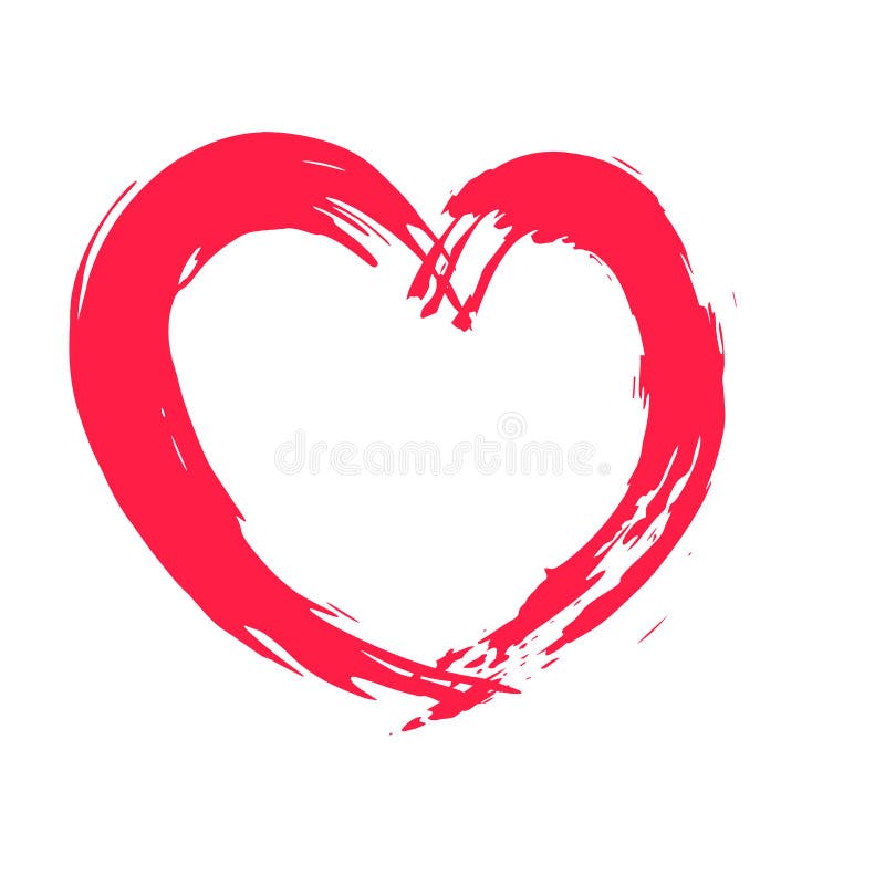 Heart. Heart Painted with Strokes of Paint. Background for Card Design ...