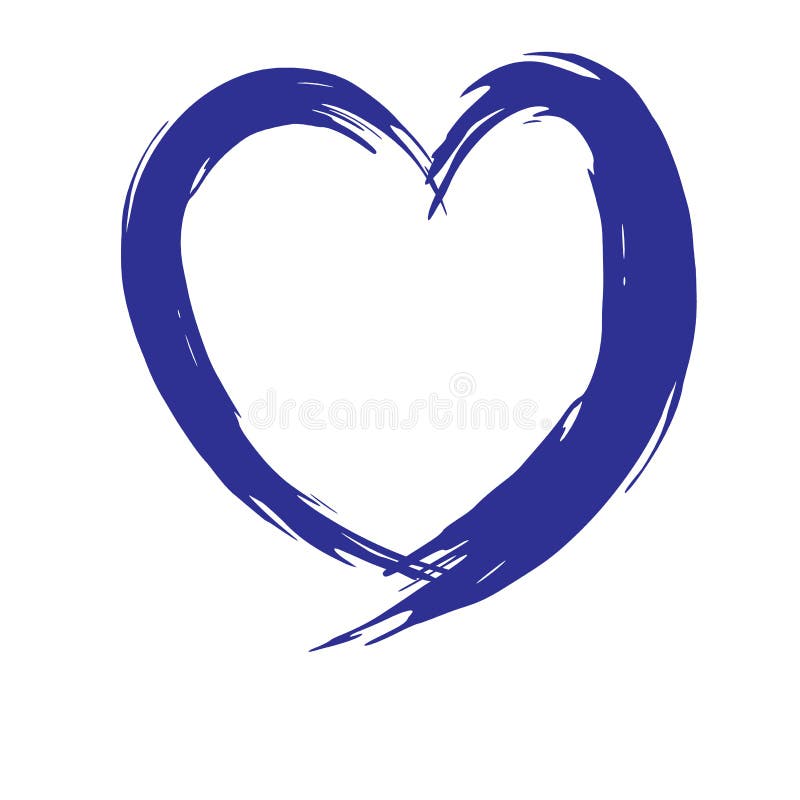 Heart. Heart Painted with Strokes of Paint. Background for Card Design ...