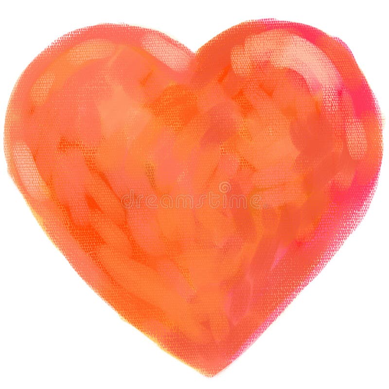 Heart painting hand drawn stock illustration. Illustration of ...
