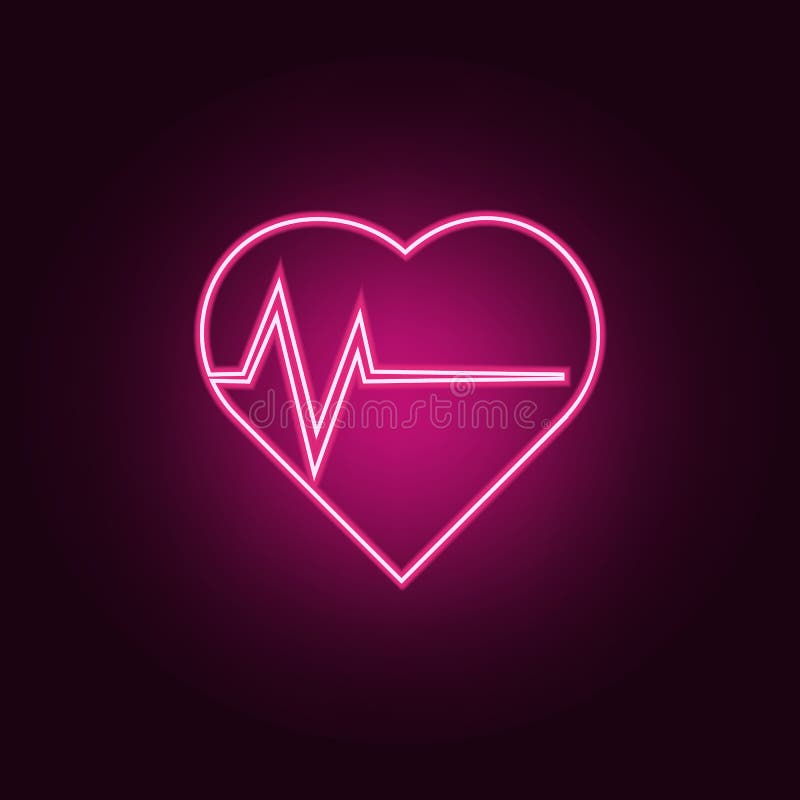 Heart and Palpitations Icon. Elements of Medicine in Neon Style Icons ...