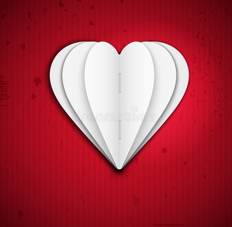 Heart of paper stock vector. Illustration of february - 28236939