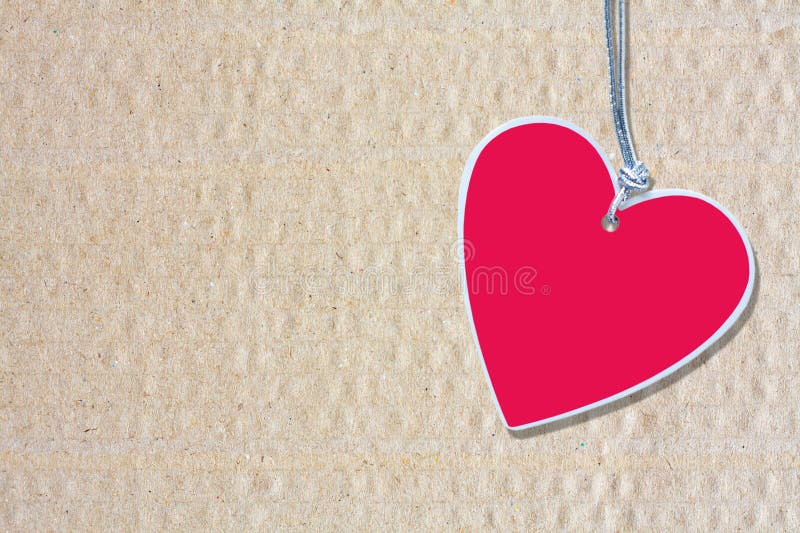 Heart Paper with Cardboard Texture Stock Photo - Image of space ...