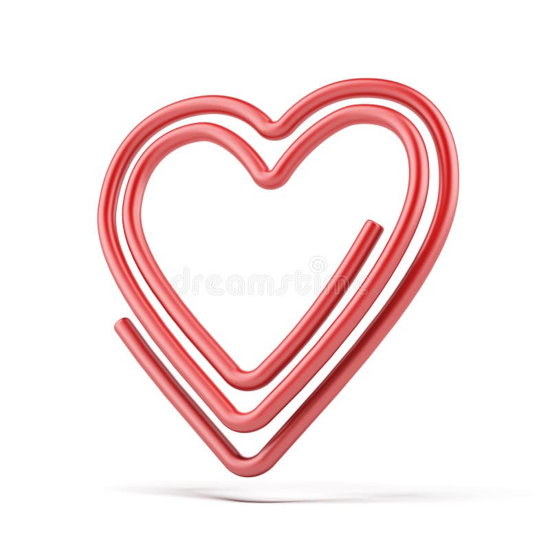 Heart paper-clip stock image. Image of isolated, reminder - 36001715