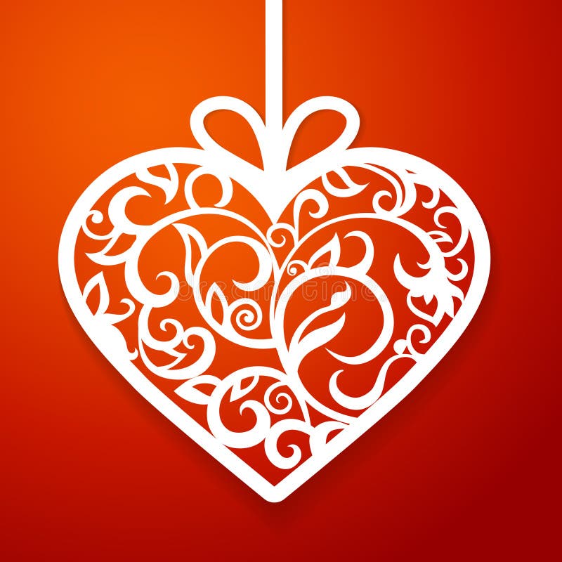 Decorative heart stock vector. Illustration of graphic - 12447463