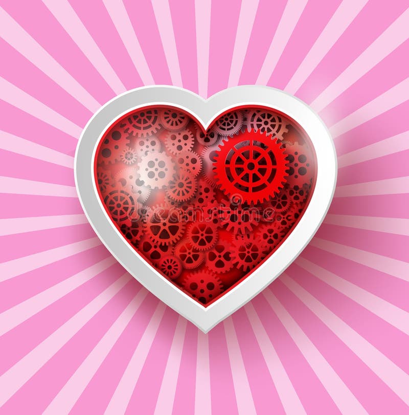 Heart Paper Sticker stock vector. Illustration of card - 46611140