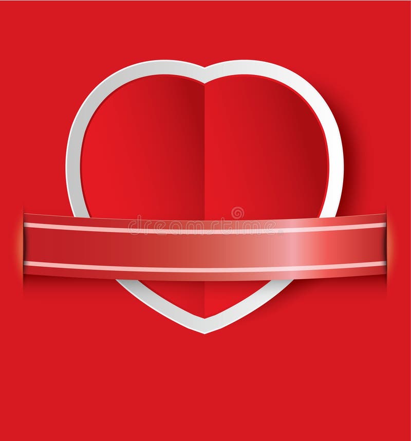 Heart Paper Sticker stock vector. Illustration of card - 46611140
