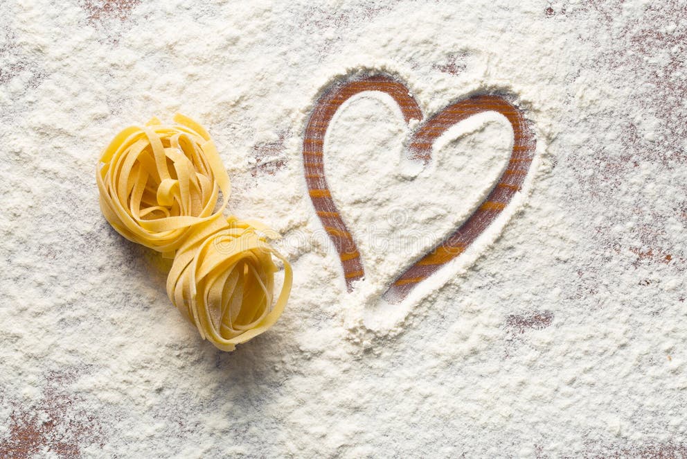 Heart and pasta stock image. Image of noodles, heart - 49536753