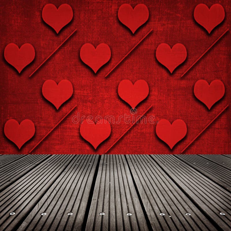 Heart pattern as wall stock illustration. Illustration of postcard ...