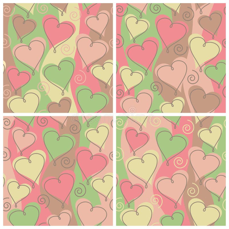 Heart Pattern, Kids Birthday Stock Vector - Illustration of shower ...