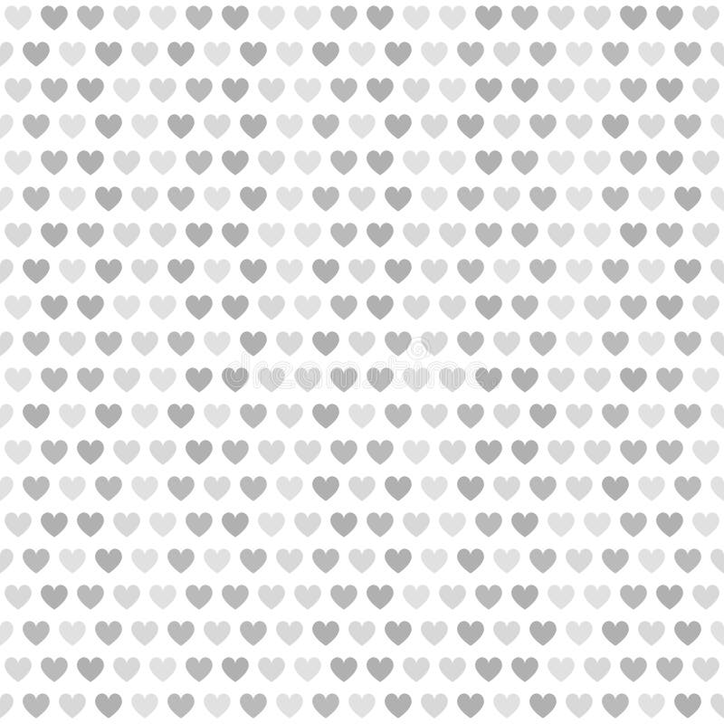 Heart Pattern. Gray and White Seamless Vector Stock Vector ...