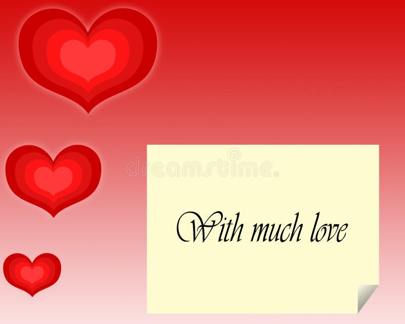 Heart Pattern Greeting Card. Stock Illustration - Illustration of pink ...