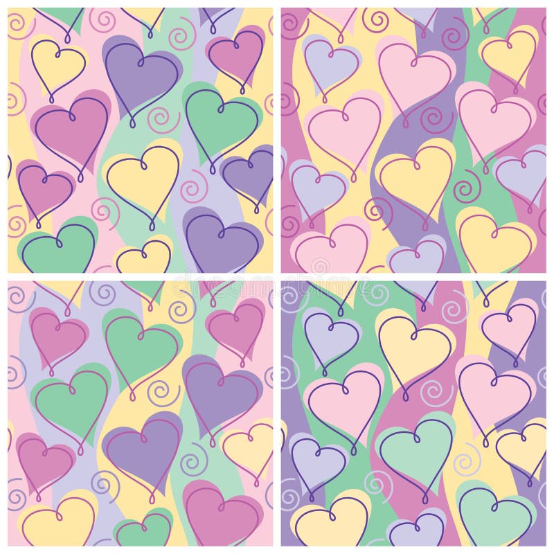 Heart Pattern, Kids Birthday Stock Vector - Illustration of shower ...