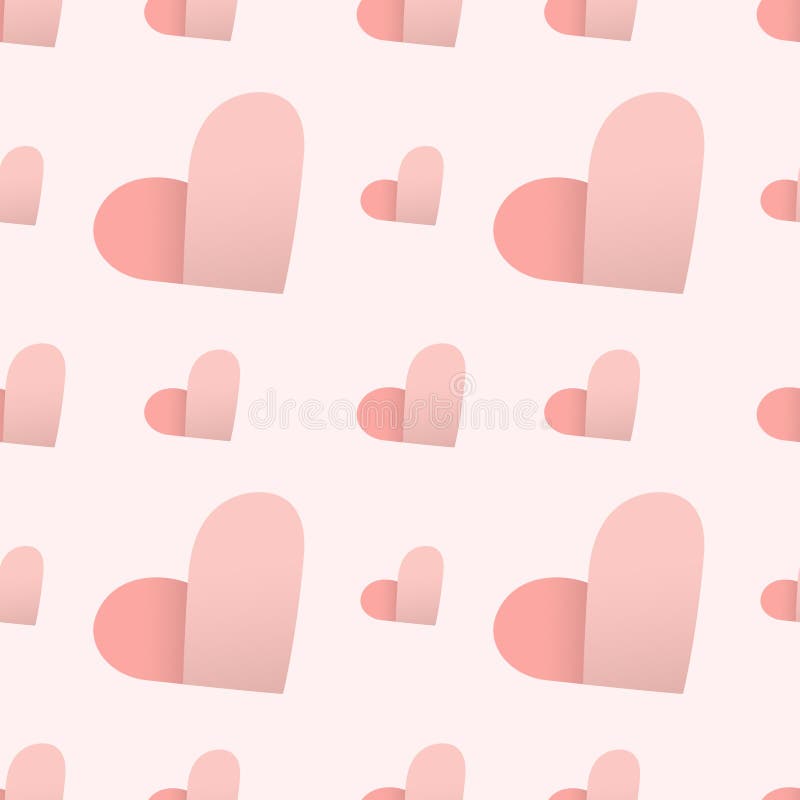 Korean Finger Heart with Papercut Style. Seamless Pattern Design ...