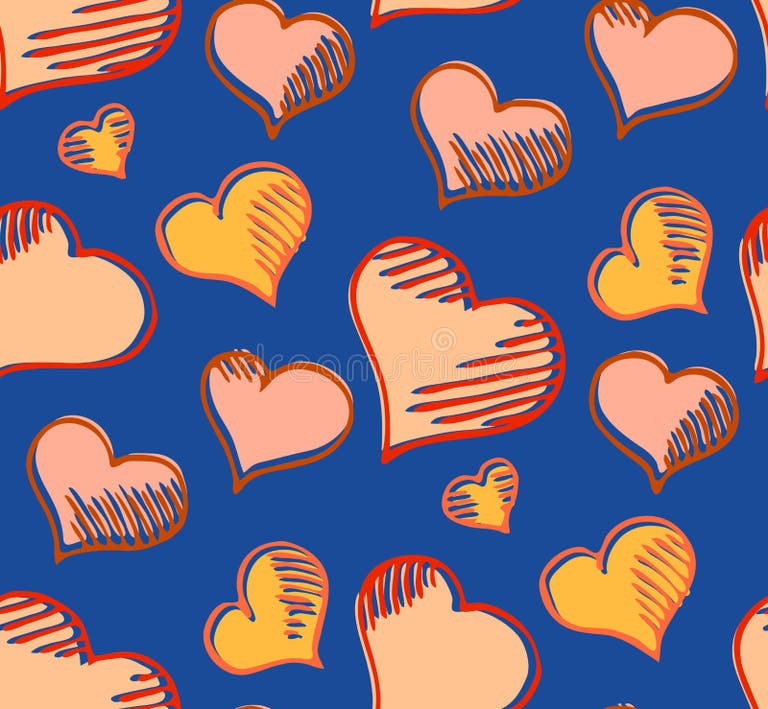 Heart Pattern . Abstract Art Background Stock Vector - Illustration of ...