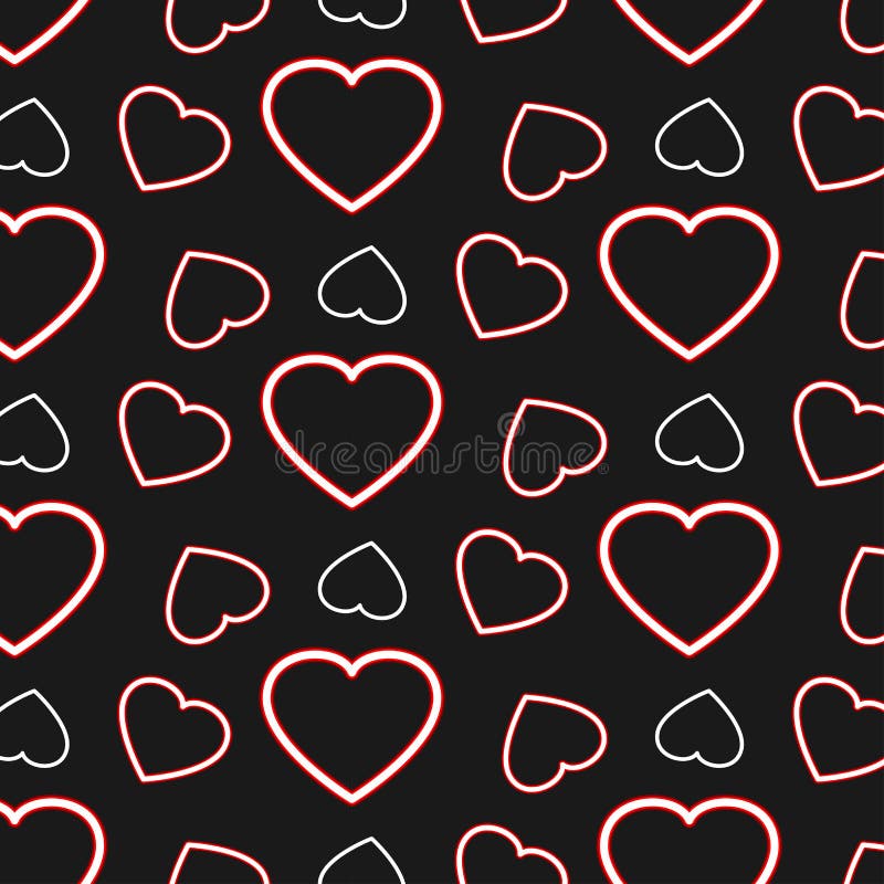 Heart Pattern vector art stock vector. Illustration of romantic - 202014188