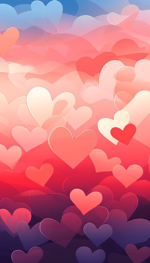 Heart-patterned Vertical Background for Romantic Valentines Day Designs ...