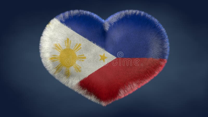 Heart of the Philippines Flag. Stock Illustration - Illustration of ...