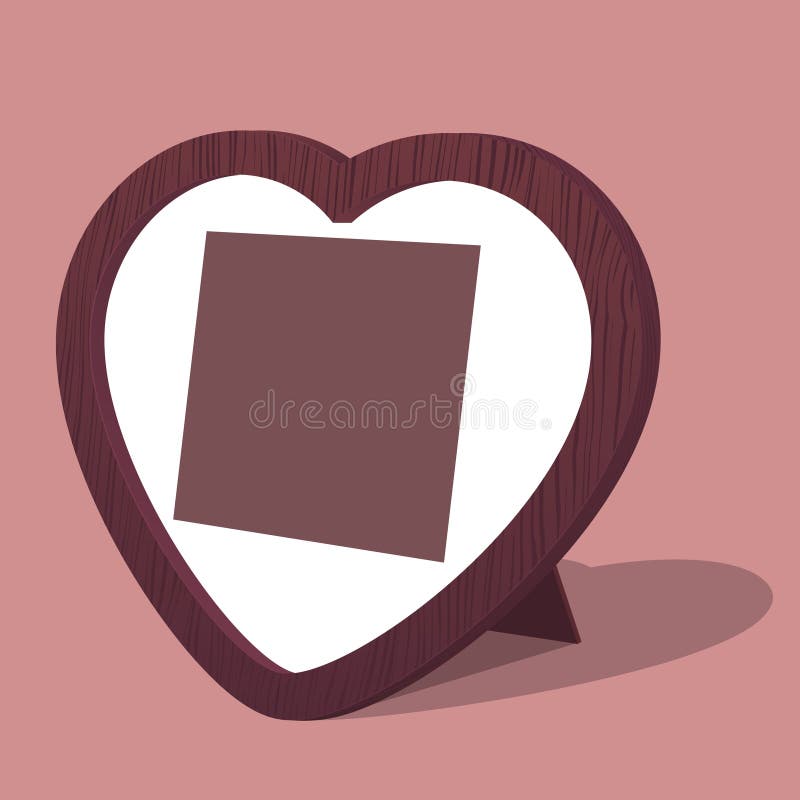 Heart photo frame stock vector. Illustration of february - 25117332