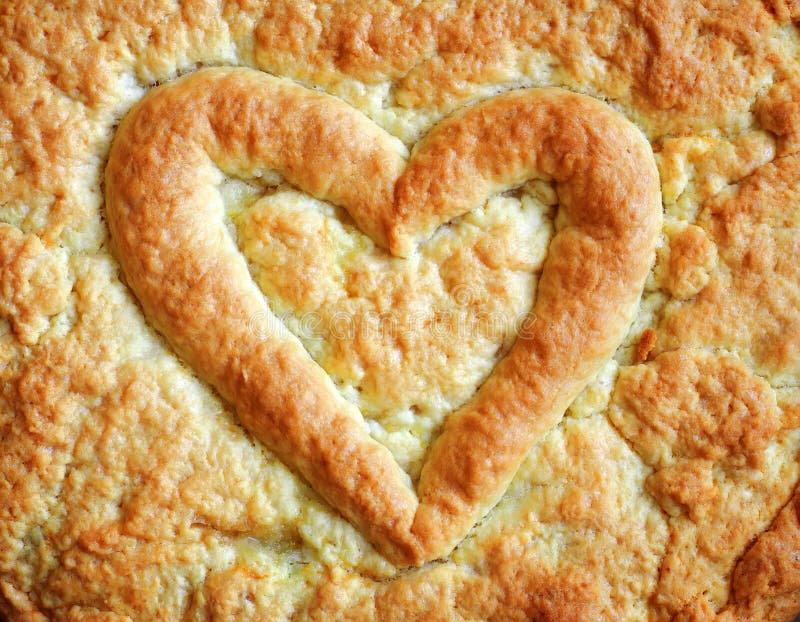 Heart on the Pie for Valentine S Day, Anniversaries Stock Image - Image ...