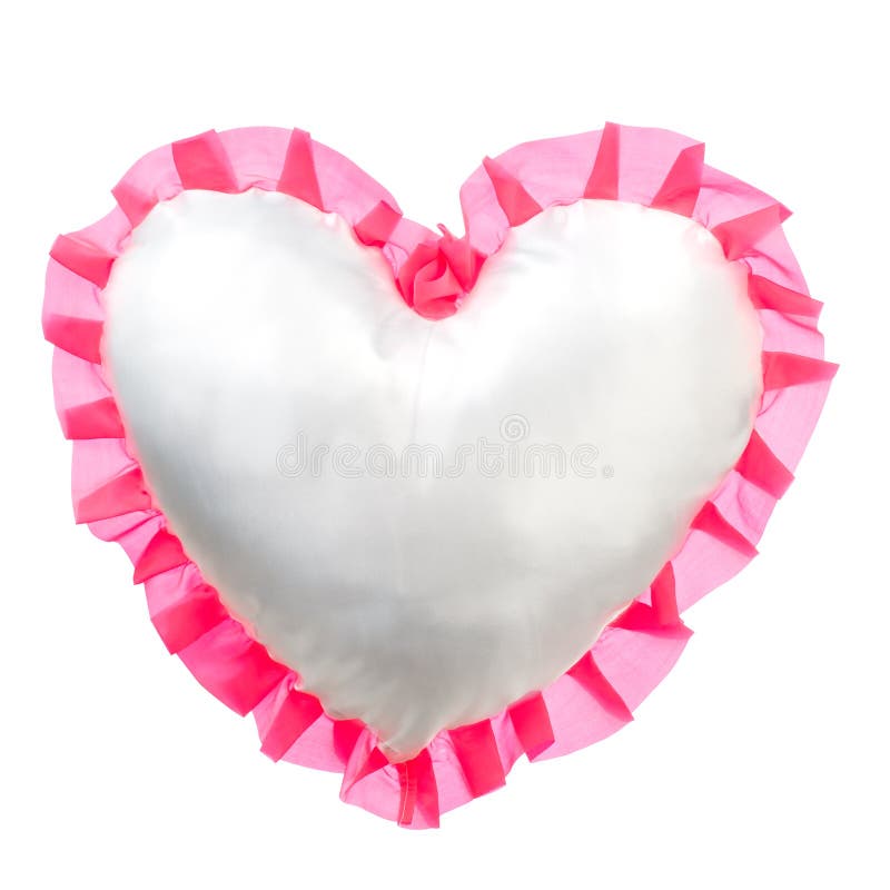 Heart pillow stock photo. Image of ruffles, space, satin - 45156232