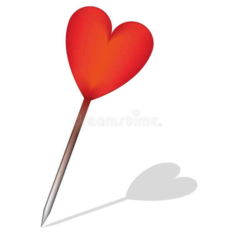 Heart pin stock vector. Illustration of business, point - 35403074