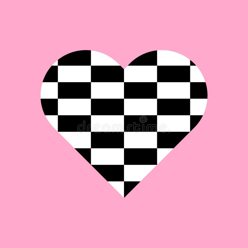 Rectangle Pattern on Heart Symbol. Stock Illustration - Illustration of ...