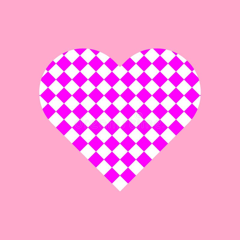 Square Pattern on Heart Symbol. Stock Illustration - Illustration of ...