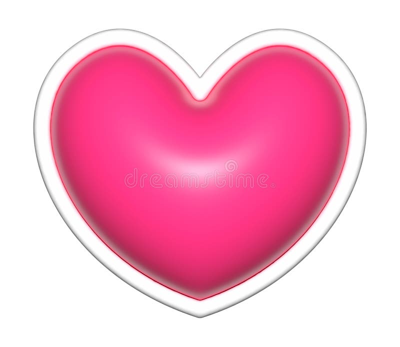 Heart Pink 3d Shapes, 3d Geometric Basic, Simple Heart Shape Stock ...