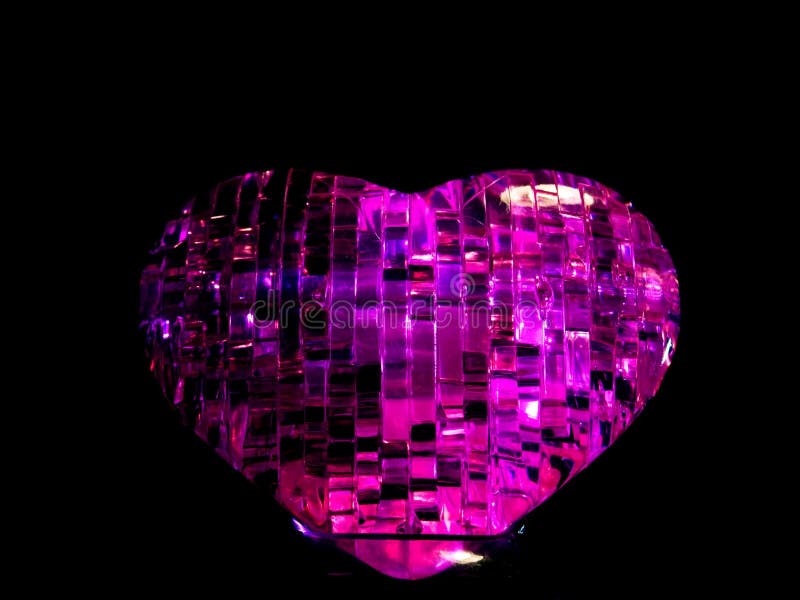 Heart of Pink Glass Rods. Broken and Glued Pink Glass Heart Stock Image ...