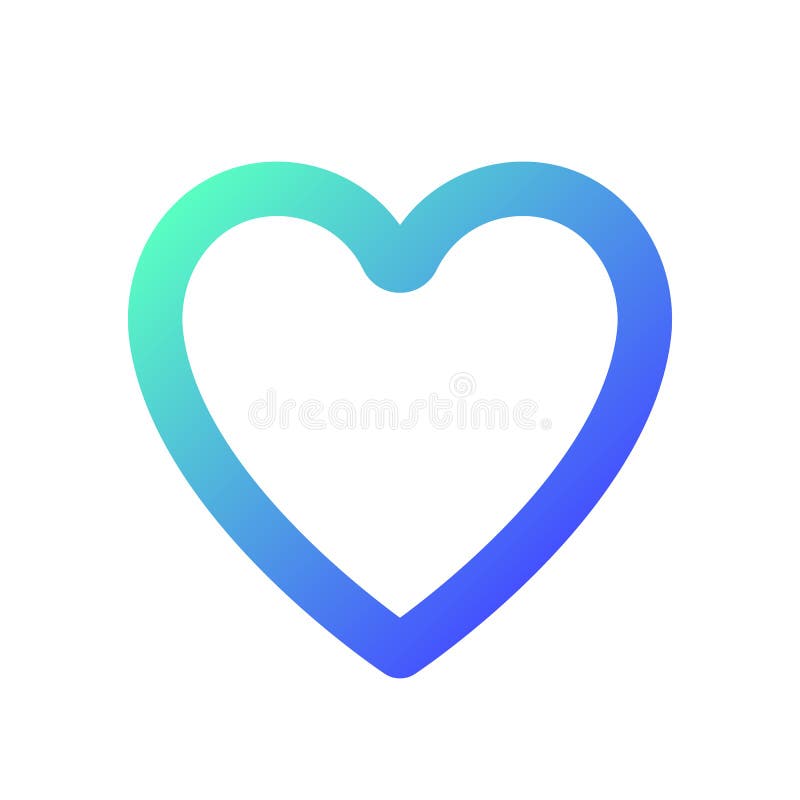 Heart Pixel Perfect Gradient Linear Ui Icon Stock Vector - Illustration ...