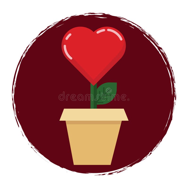 Heart Plant. Vector Illustration Decorative Design Stock Vector ...