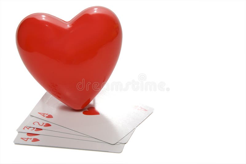 Heart and Playing Cards stock image. Image of face, cards - 10408465