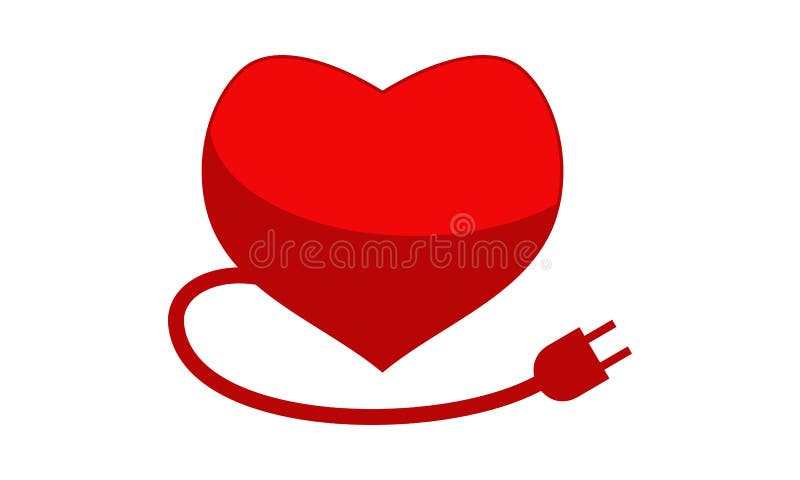 Heart Plug Logo Design Template Stock Vector - Illustration of access ...