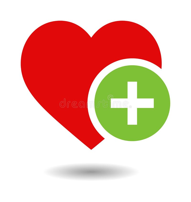 Heart plus icon stock vector. Illustration of accepted - 173286102