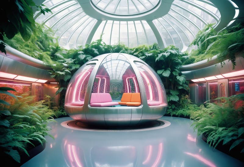 In the Heart of a Plush Post-modern Teleportation Station Stock ...