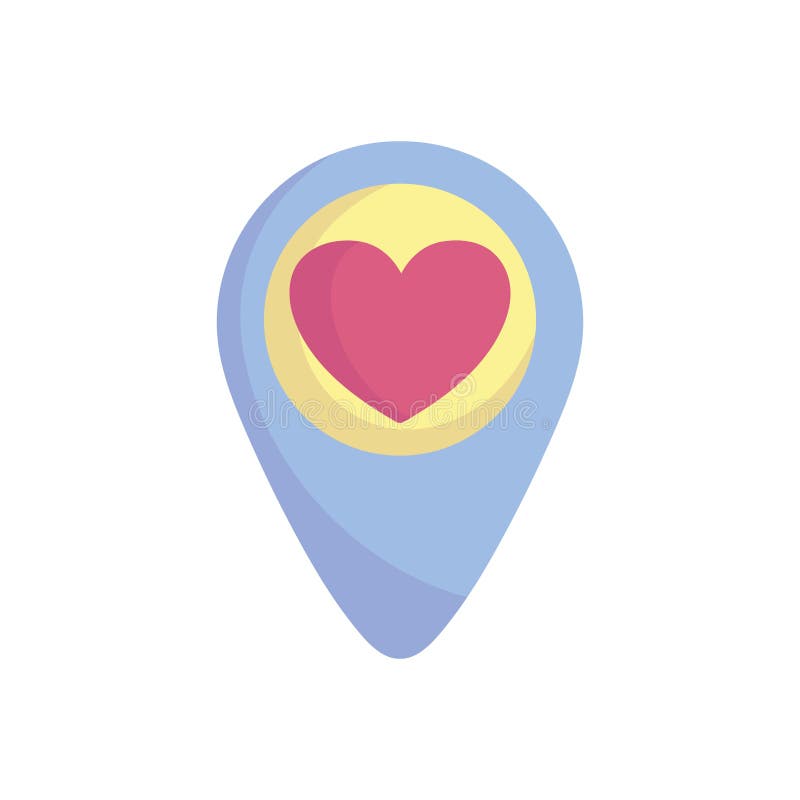 Heart pointer location stock illustration. Illustration of love - 220205851