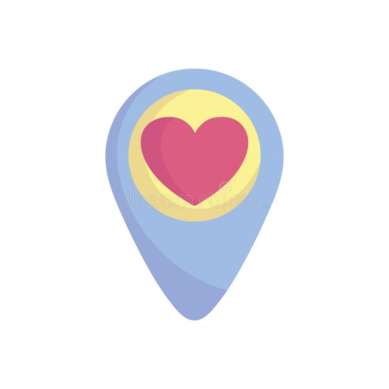 Heart pointer location stock illustration. Illustration of love - 220205851