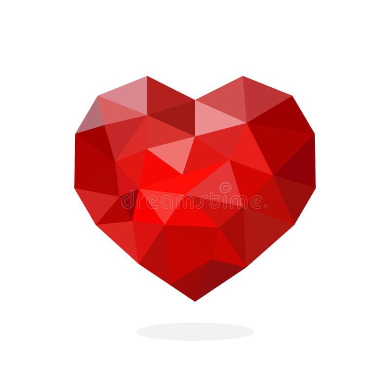Heart Polygon Art Image. Vector Illustration Stock Vector ...