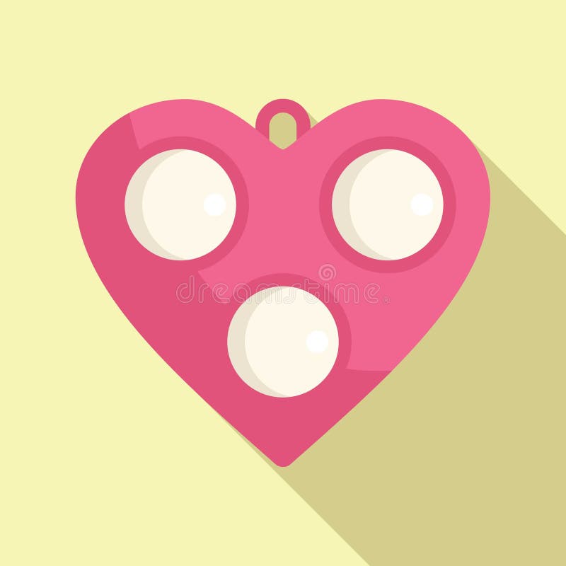 Heart Pop it Toy Icon Flat Vector. Trendy Game Stock Illustration ...
