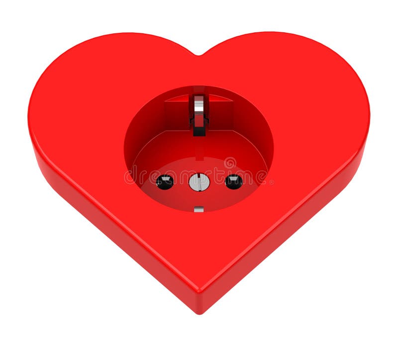 The heart power socket stock illustration. Illustration of romantic ...