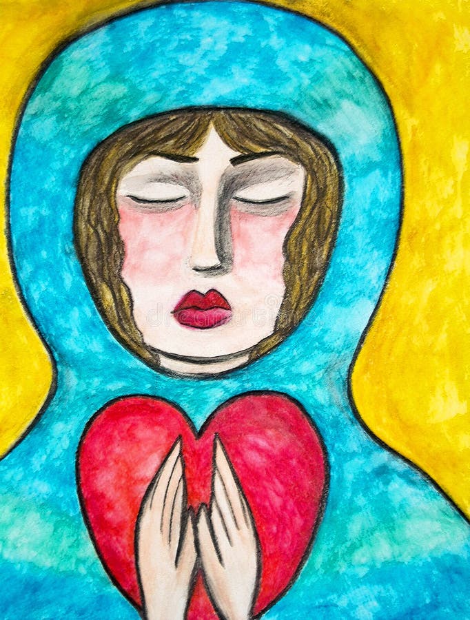 Praying Hands Heart Stock Illustrations – 810 Praying Hands Heart Stock ...